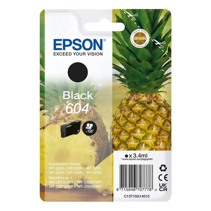 Inktpatroon EPSON 604 zwart - Electro Dépôt