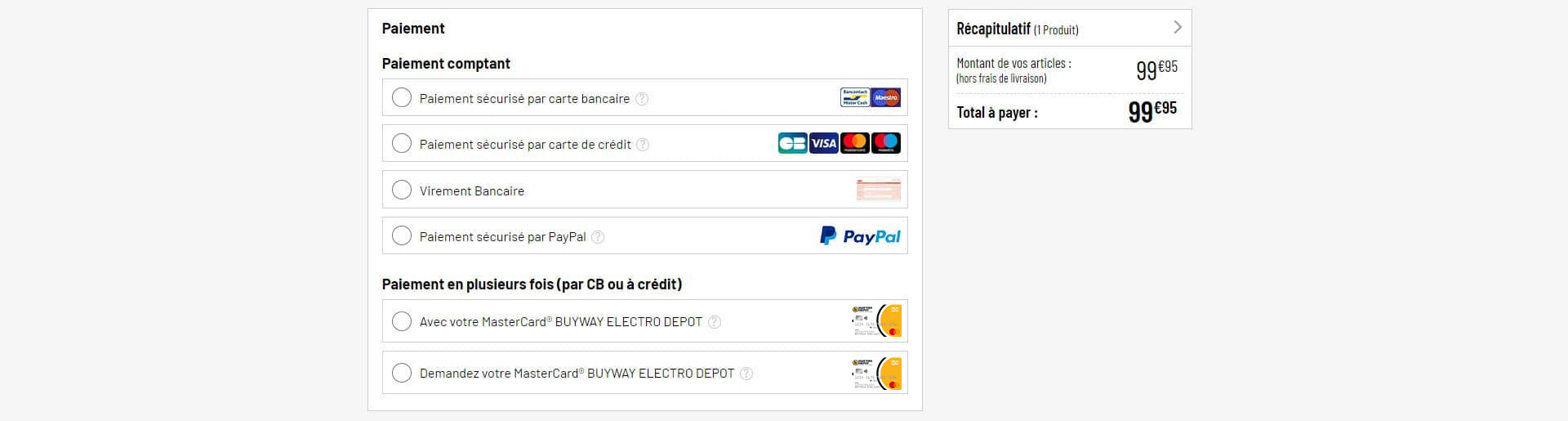 Commandes web - Electro Dépôt
