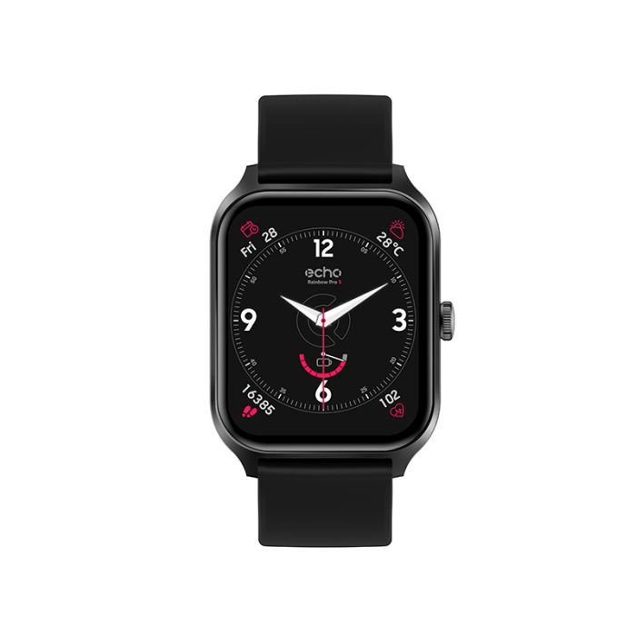 Smartwatch ECHO Rainbow Pro S Zwart - ELECTRO DEPOT