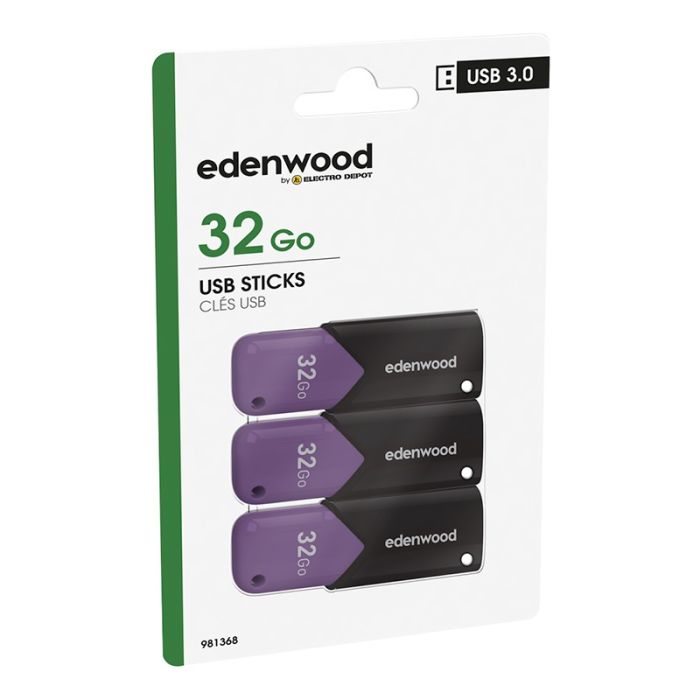 EDENWOOD x3 clé USB 32Go - Electro Dépôt