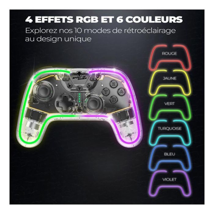 Controller SPIRIT OF GAMER NEON draadloos SWITCH - Electro Dépôt