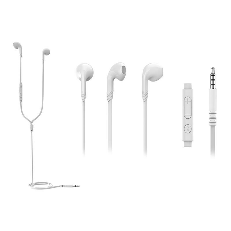 Ecouteurs filaires EDENWOOD EDSIM01 blanc semi intra - Electro Dépôt