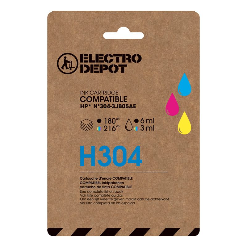 ELECTRO DEPOT cartridge compatibel HP H304 pakket zwart en kleuren ...